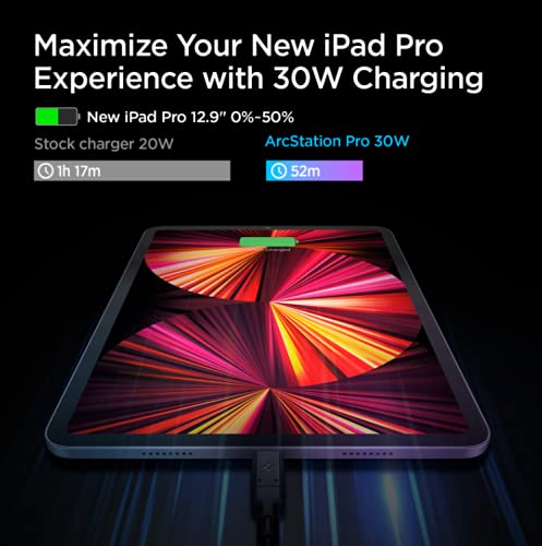 USB C Charger, Spigen 30W USB-C Power Adapter, GaN II Compact & Foldable Fast Charging for Pixel 7 Pro 6 MacBook Air iPhone 14 13 Plus Pro Max 12 Mini iPad Pro Galaxy S22 S21 Ultra Plus Note 20