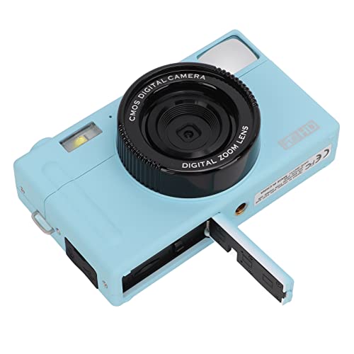 Heayzoki Portable 1080P FHD Mini Digital Camera 3 Inch LCD Display Monitor 16X Digital Zoom 24MP Video Camera Video Recorder Camera(Blue)
