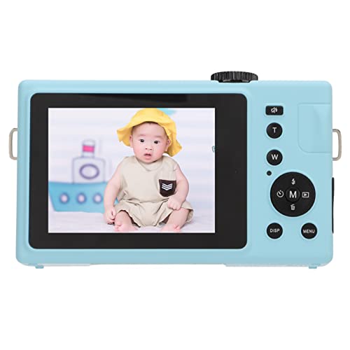 Heayzoki Portable 1080P FHD Mini Digital Camera 3 Inch LCD Display Monitor 16X Digital Zoom 24MP Video Camera Video Recorder Camera(Blue)