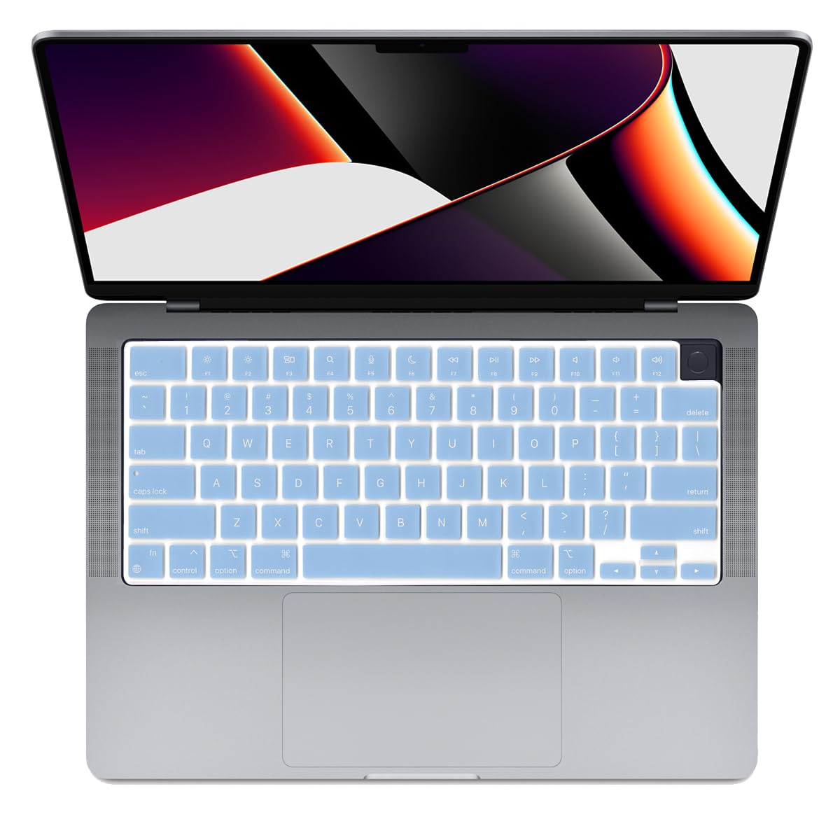 Se7enline Compatible with Best MacBook Pro Case 14 inch 2021-2024 M4 M3 M2 M1A2779 A2442 A2918 A2992 A3112 A3401 Matte Laptop Protective Hard Shell Case with Keyboard Cover Skin,Sierra Blue
