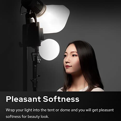 Godox ML-CD15 Flash Diffuser Modifier Bundle Diffusion Dome for V1S V1C V1N V1F V1O V860III V860II V850III TT685II TT600 TT685 AD200 AD200PRO AD300PRO AD400PRO ML30 ML60 ML60BI(Included 3 adapters)