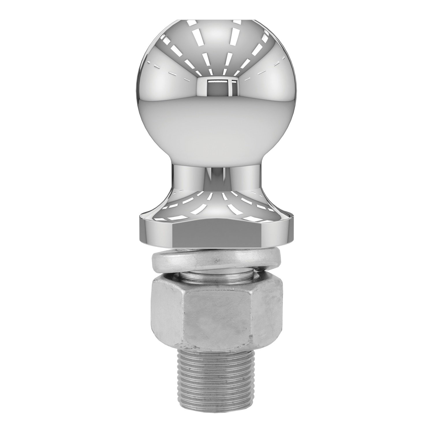 CURT 40038 Chrome Trailer Hitch Ball, 12,000 lbs, 2-Inch Diameter, 1 x 2-1/4-Inch Shank