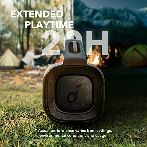 Soundcore Anker Motion Boom Plus IP67 Outdoor Speaker, 80W Stereo Sound, Custom EQ & BassUp, USB-C, Bluetooth, Built-in Power Bank, Waterproof Bluetooth Speaker for Camping, Pool, Beach, and Backyard
