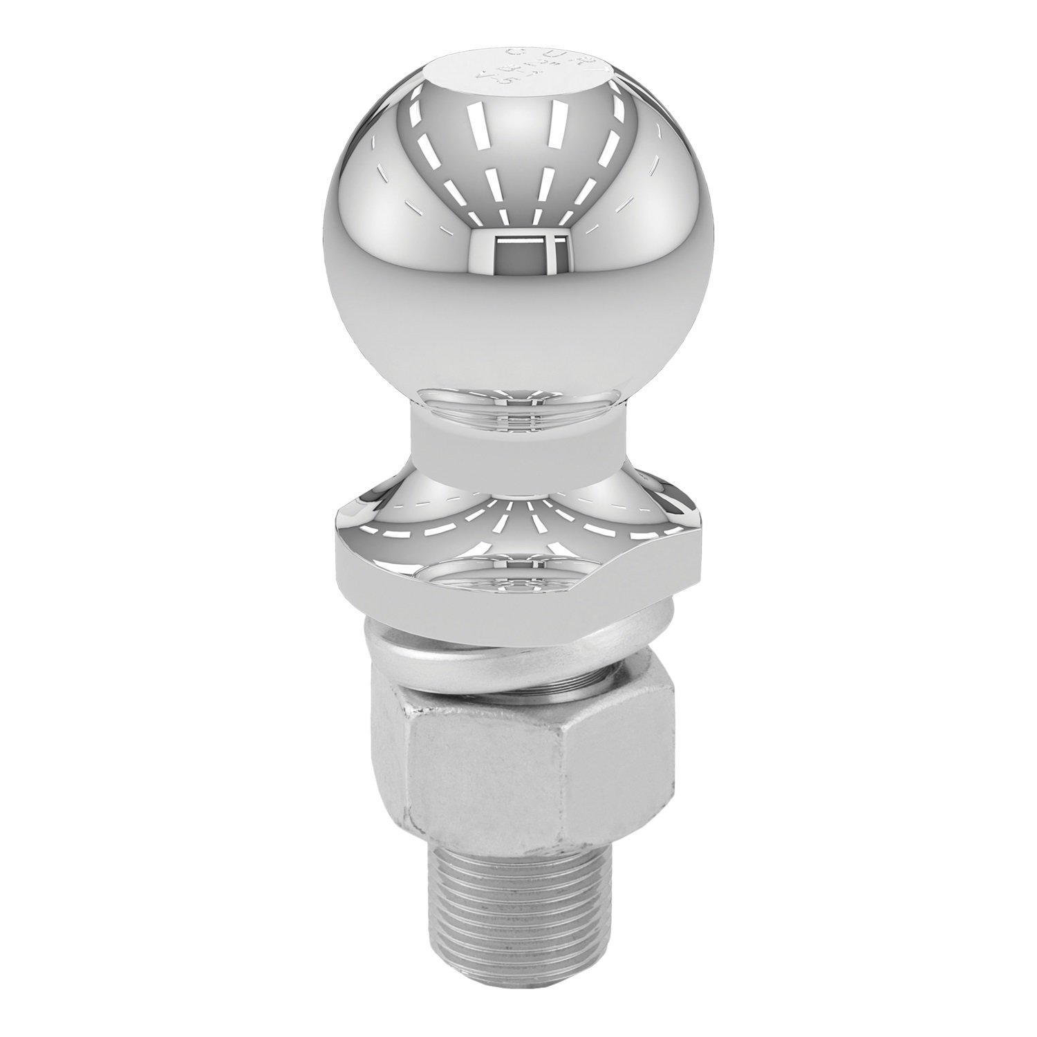 CURT 40038 Chrome Trailer Hitch Ball, 12,000 lbs, 2-Inch Diameter, 1 x 2-1/4-Inch Shank