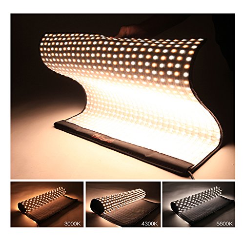 Falcon Eyes RX-24TDX 150W Roll-Flex LED Light with Honeycomb Grid Softbox Bi-Color Dimmable 3000K-5600K Light Compatible with DMX 512 Bulit in 9 Scene Effect Mode (24TDX with RX-24TDXSBHC)