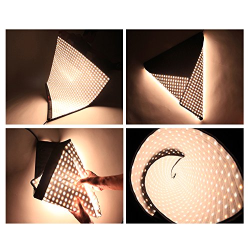 Falcon Eyes RX-24TDX 150W Roll-Flex LED Light with Honeycomb Grid Softbox Bi-Color Dimmable 3000K-5600K Light Compatible with DMX 512 Bulit in 9 Scene Effect Mode (24TDX with RX-24TDXSBHC)