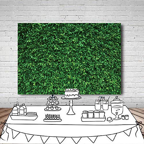 LYWYGG 10x8FT Green Leaves Photography Backdrops Nature Leaf Backdrop Birthday Background for Birthday Party Seamless Photo Booth Backdrop CP-87-1008