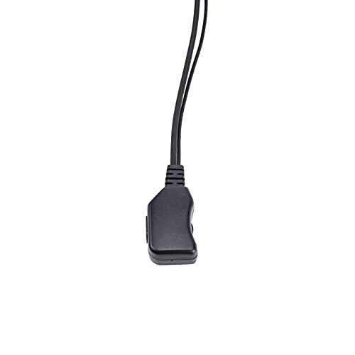 POFENAL 1-Wire 2 Pin Volume Adjustable Earpiece Compatible with BTECH, Kenwood, Retevis Walkie Talkie with Mic Tansparent Air Acoustic Tube Headset