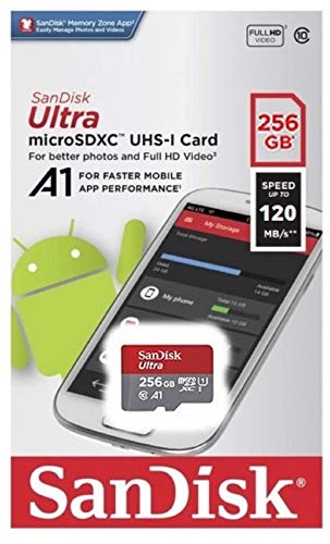 SanDisk Ultra 256GB Memory Card Works with Samsung Tab A7 Lite, Tab S7 FE, Tab S7 FE 5G Galaxy Tablet (SDSQUA4-256G-GN6MN) UHS-I Bundle with (1) Everything But Stromboli SD & MicroSDXC Card Reader