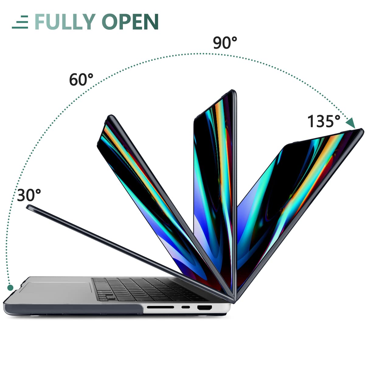 DONGKE for M4 MacBook Pro 16 Inch Case 2024 2023 2021 A3403 A3186 M3 A2991 M2 A2780 M1 A2485 Pro/Max Chip, Plastic Hard Shell Case & Keyboard Cover for Mac Pro 16 with Touch ID, Abstract Mountain