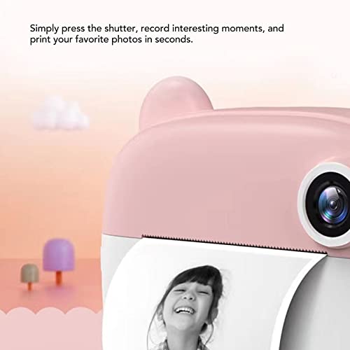 Children HD Camera, Cute 3 Games Kids Camera 1050mah Battery Auto Focus 24MP Dual Cameras for Travel(Blue)