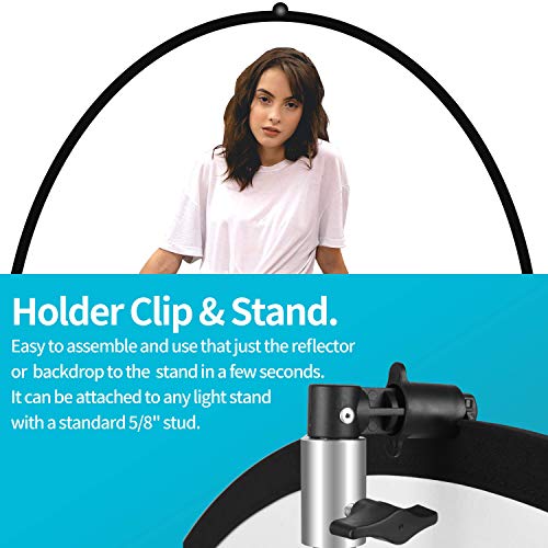 EMART Photography Green Screen Background Reflector Light Stand, 8.5ft Portable Light Reflector Holder Clamp for Reflector Diffuser, Disc Reflectors, Pop Up Backdrop, Photo and Video Studio