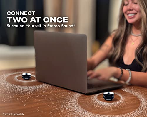Anything Speaker Turn Anything Into A Speaker - Mini Bluetooth Speaker Portable Bone Conduction Vibration Speaker - Black Small Lightweight (Onyx Black)