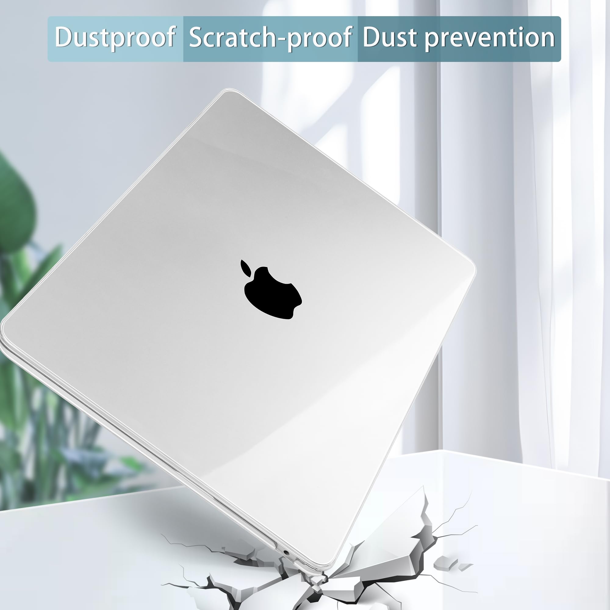 Mektron Case for MacBook Air 15 INCH 2024 M3 A3114 /2023 M2 A2941 Case with 15.3" Liquid Retina Display & Touch ID Cover, Plastic Hard Shell with Screen Protector, Crystal Clear