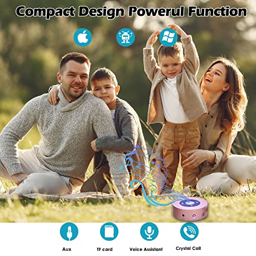 LED Touch Design Bluetooth Speaker,Portable Wireless Speakers with HD Sound / 12-Hour Playtime/Bluetooth 5.0 / Micro SD card Support speaker, for iPhone/ipad/Samsung/Tablet/Laptop/Echo dot (Rose Gold)