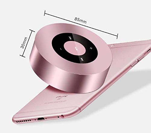 LED Touch Design Bluetooth Speaker,Portable Wireless Speakers with HD Sound / 12-Hour Playtime/Bluetooth 5.0 / Micro SD card Support speaker, for iPhone/ipad/Samsung/Tablet/Laptop/Echo dot (Rose Gold)