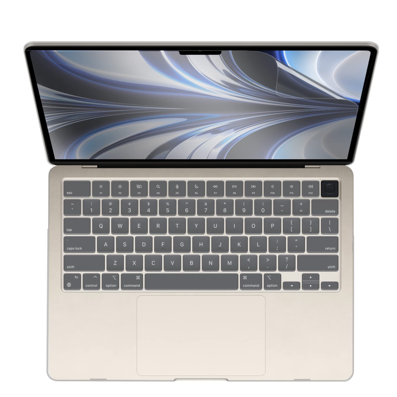 IBENZER Compatible with 2025 2024 2023 2022 MacBook Air 13 inch Case M3 A3113 M2 A2681, Hardshell Case & KeyboardCover & ScreenFilm for Mac Air 13.6 with Touch ID, Frost Clear, KK-CL+2