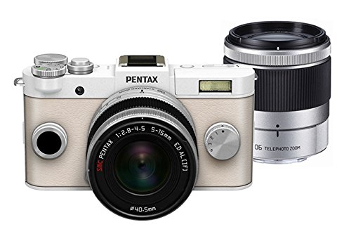Pentax PENTAX Q-S1 02, 06 Zoom Kit (Pure White) 12.4MP Mirrorless Digital Camera with 3-Inch LCD (Pure White)
