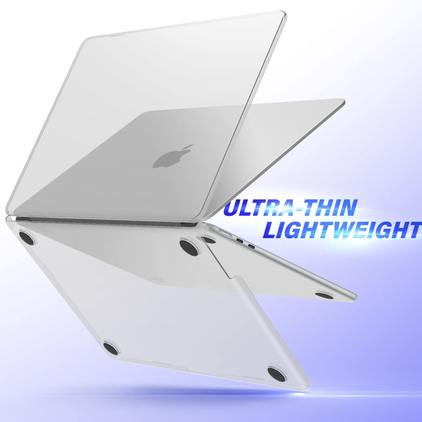 IBENZER Compatible with 2025 2024 2023 2022 MacBook Air 13 inch Case M3 A3113 M2 A2681, Hardshell Case & KeyboardCover & ScreenFilm for Mac Air 13.6 with Touch ID, Frost Clear, KK-CL+2