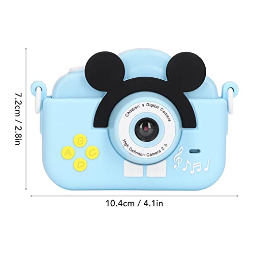 Pssopp Kids Digital Camera, Multifunction Blue Cute Cartoon HD Digital Camera Video Recorder Birthday Gifts for Boys Girls