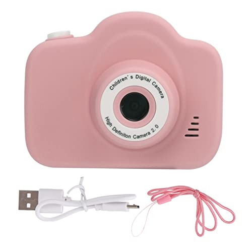 Weojeviy Cartoon Child Camera Kids Gift High Pixel One Key Video 1920 x 1080P High Definition Video Recording Kids Mini Camera Support MP3 Music Playback, Gift for Children Aged 3-12(Pink)