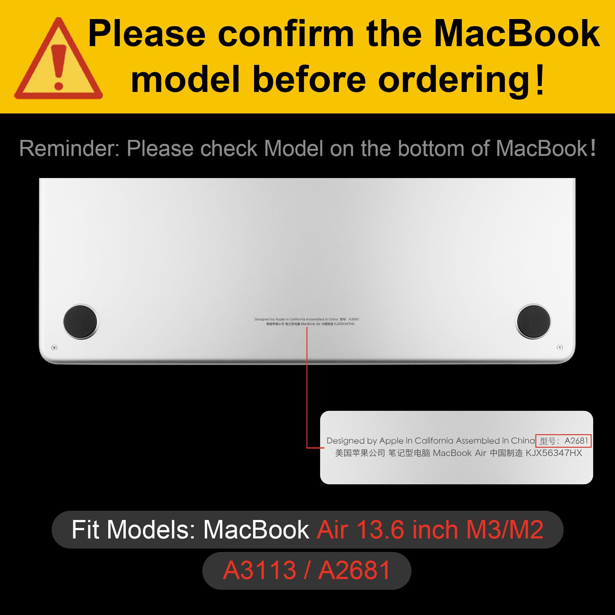 Yebiseven for MacBook Air 13.6 inch M3/M2 Case 2024 2022 Released A3113/A2681, Laptop Hard Shell Case with Keyboard Cover & Screen Protector & OTG Adapter & 2 Webcam Covers, Oriental Mountain