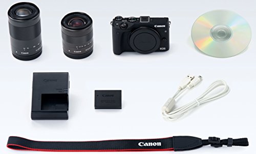 Canon EOS M3 Mirrorless Camera (Black) with EF-M 18-55mm IS STM and EF-M 55-200mm IS STM Lenses - International Version (No Warranty)