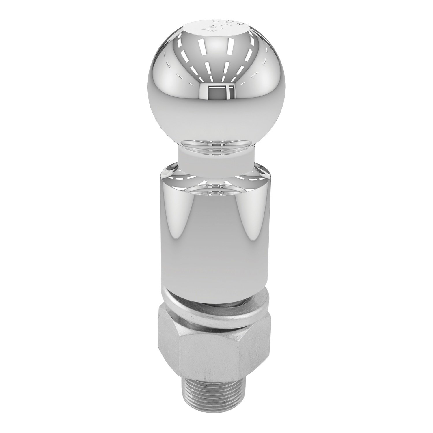CURT 40036 Chrome Trailer Hitch Ball, 10,000 lbs, 2-Inch Rise, 2-5/16-Inch Diameter, 1-1/4 x 2-5/8-Inch Shank