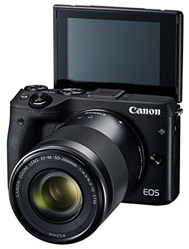 Canon EOS M3 Mirrorless Camera (Black) with EF-M 18-55mm IS STM and EF-M 55-200mm IS STM Lenses - International Version (No Warranty)