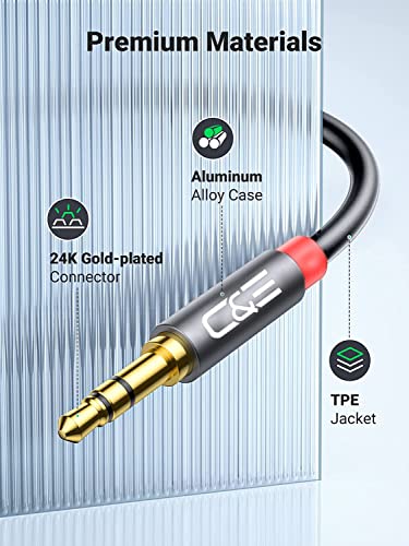 3.5mm Aux Headphone Extension Cable 6 Feet (1.8 Meters) 3.5mm Male to Female Stereo Audio Extension Cable 6ft (1.8M) for Car, Stereo, iPhone, Smartphone or Any Audio Device CNE64186