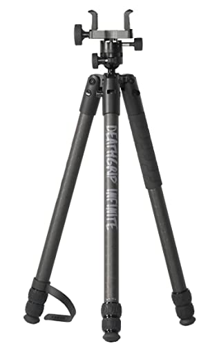 BOG DeathGrip Infinite Carbon Fiber Tripod with Heavy Duty Construction, 360 Degree Ball Head, Quick-Release Arca-Swiss Mount System, and Optics Plate for Hunting, Shooting, Glassing, and Outdoors