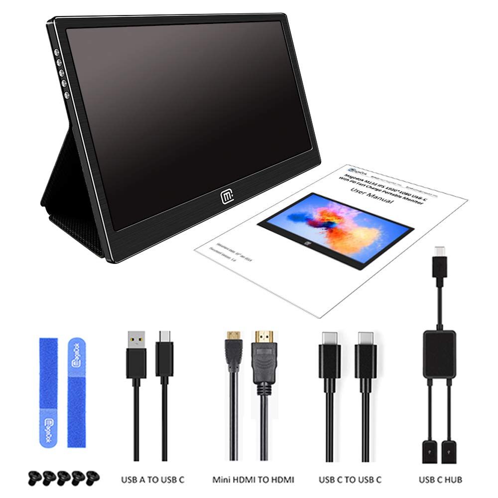 Portable Gaming Monitor for Nintendo Switch,13.3 Inch 1080p IPS Display,HDR USB C/Hdmi Video Input with Stand Case,Compatible with PS4 Xbox One and MacBook Matebook Surface Laptop Pc and More