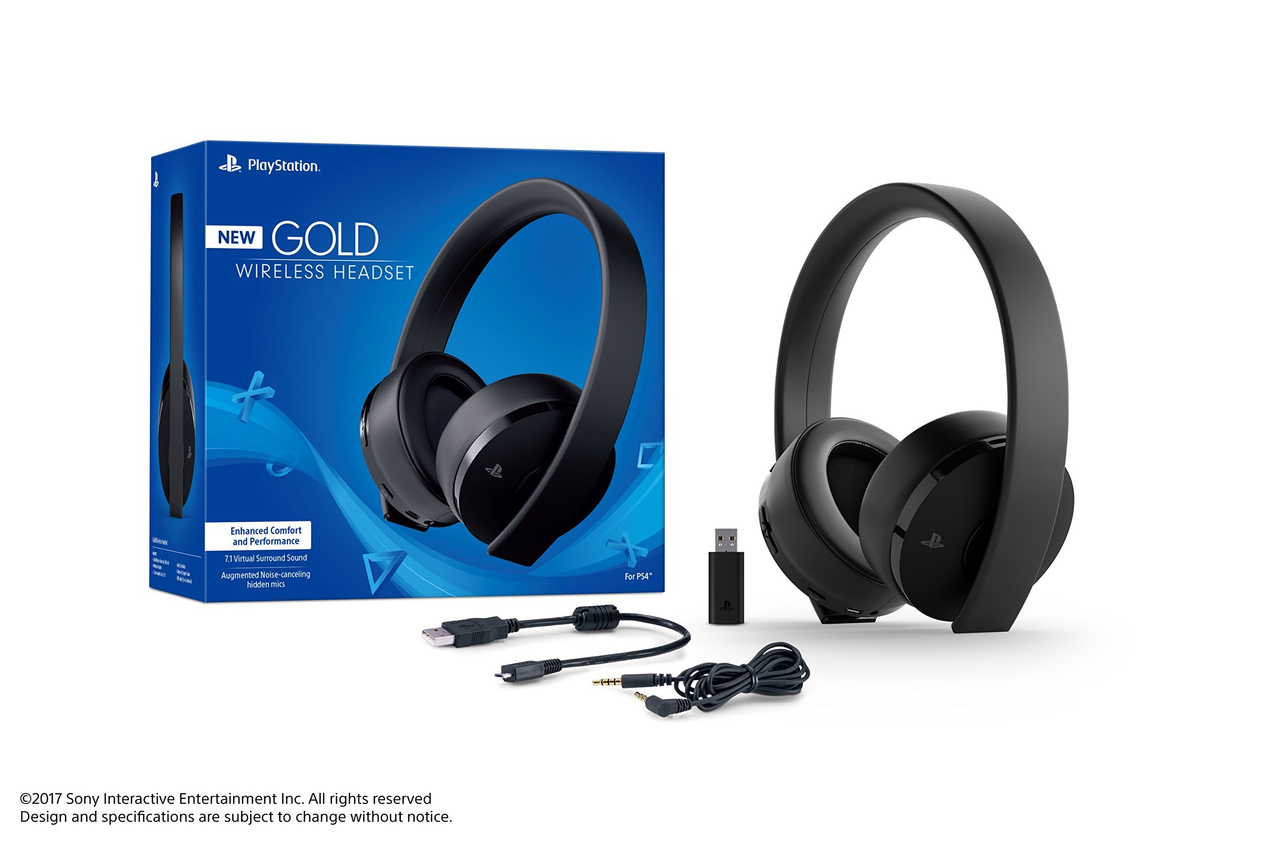 PlayStation Gold Wireless Headset - PlayStation 4 (Renewed)