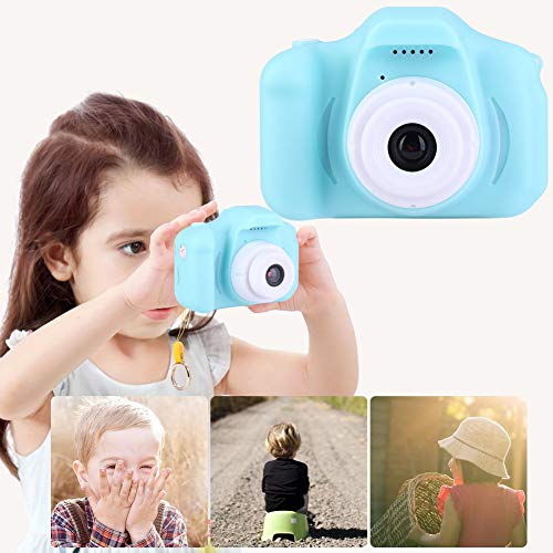 MooBreeze Cute Cartoon Digital Video Camera for Kids, 2" Screen, Mini Children Toy Camera, USB Power Supply