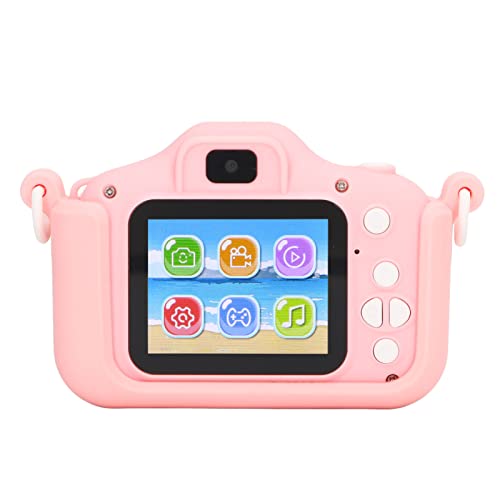 Kids Camera, Pink Cartoon 20MP Digital Video Camera for Children, Child Camera for Photo Game Outdoor
