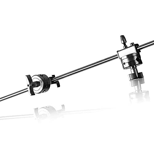 Lapgood 100% Stainless Steel Heavy Duty C Stand with Boom Arm - Max Height 10.8ft/330cm Photography Light Stand with 4.2ft/127cm Holding Arm, 2 Grip Head for Studio Monolight, Softbox, Reflector