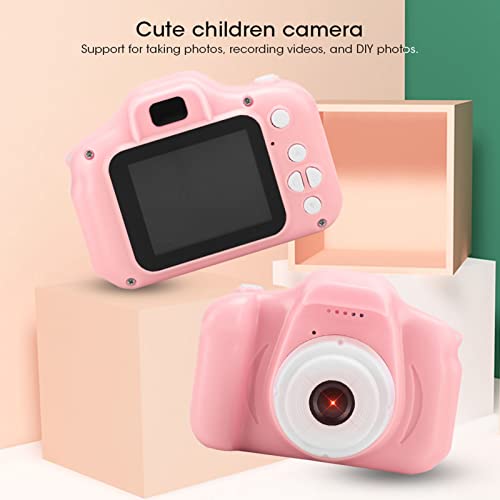 FECAMOS Mini Camera, Kids Camera Toys Kids Selfie Camera Rechargeable Recording Videos (Pink)