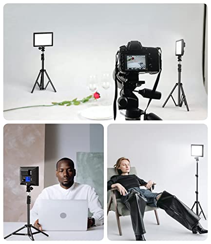 Switti LED Video Light Lighting Kit, Dimmable Bi-Color Panel Light with Stand for Photography/Live Streaming/YouTube/Video Conference|3200K-5600K, CRI95+