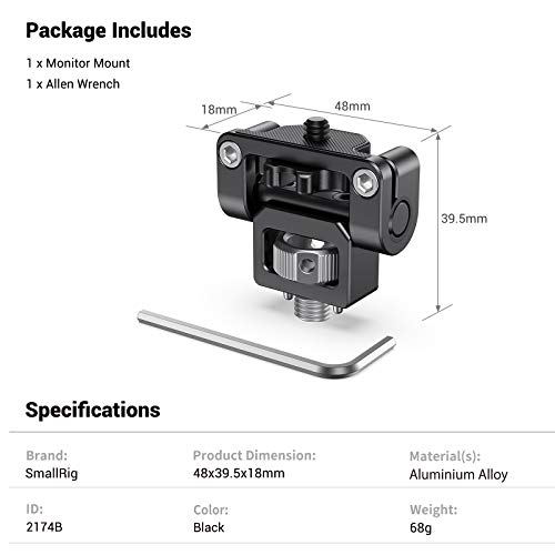 SMALLRIG Monitor Mount EVF Holder Support with Locating Pins for ARRI Standard - 2174