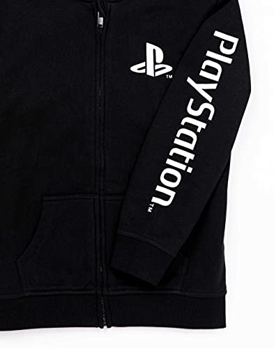 PlayStation Kids Hoodie Zip Up Boys Games Logo Black Jumper Jacket 13-14 Years