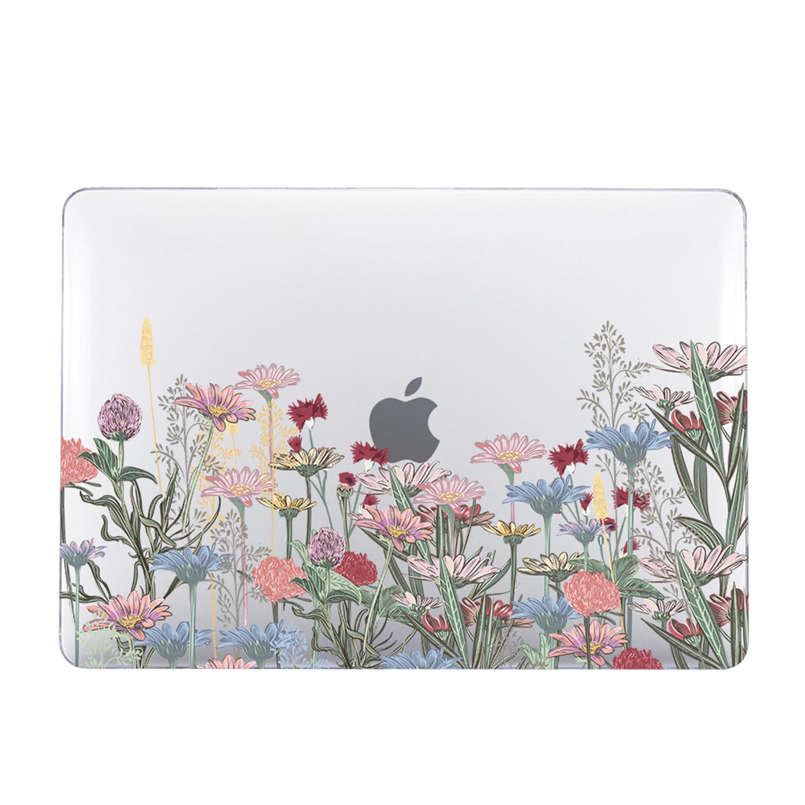 IVY Flowering Straw Clear Case for MacBook Air 13 with M2 (Models: A2681) Hard Shell Case with Keyboard Cover Set - H