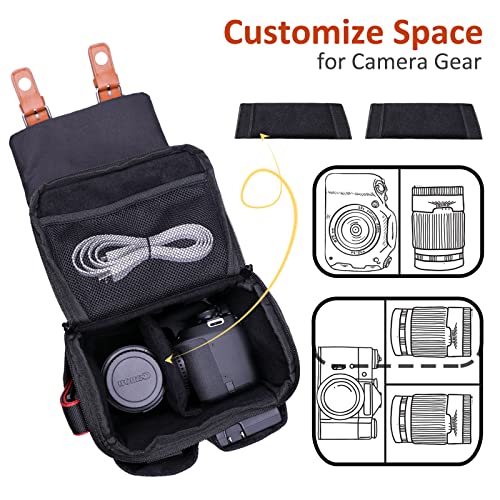 LTGEM Camera Bag, Waterproof EVA Camera Bag Case for Canon/Nikon/Sony/DSLR/SLR/Mirrorless Camera, Shoulder Strap with Handle Camera Bag