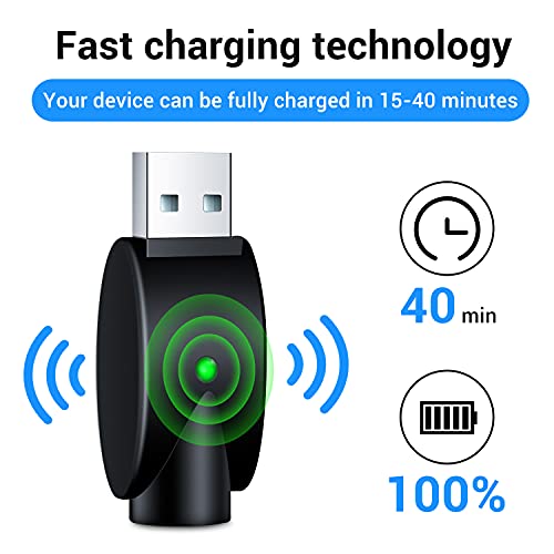 AoKai Smart USB Charger, Compatible for USB Adapter with LED Indicator, Intelligent Overcharge Protection(Pack of 2), Original Black