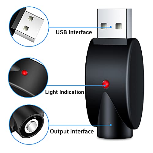 AoKai Smart USB Charger, Compatible for USB Adapter with LED Indicator, Intelligent Overcharge Protection(Pack of 2), Original Black