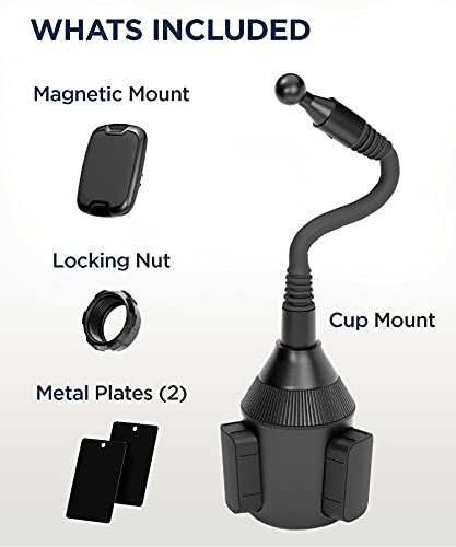Encased Cup Phone Holder for Car, Magnetic Universal Cupholder Cellphone Mount for iPhone 11/12/13/14 Pro Max & Samsung S8/S9/S10/S20/Plus/Ultra