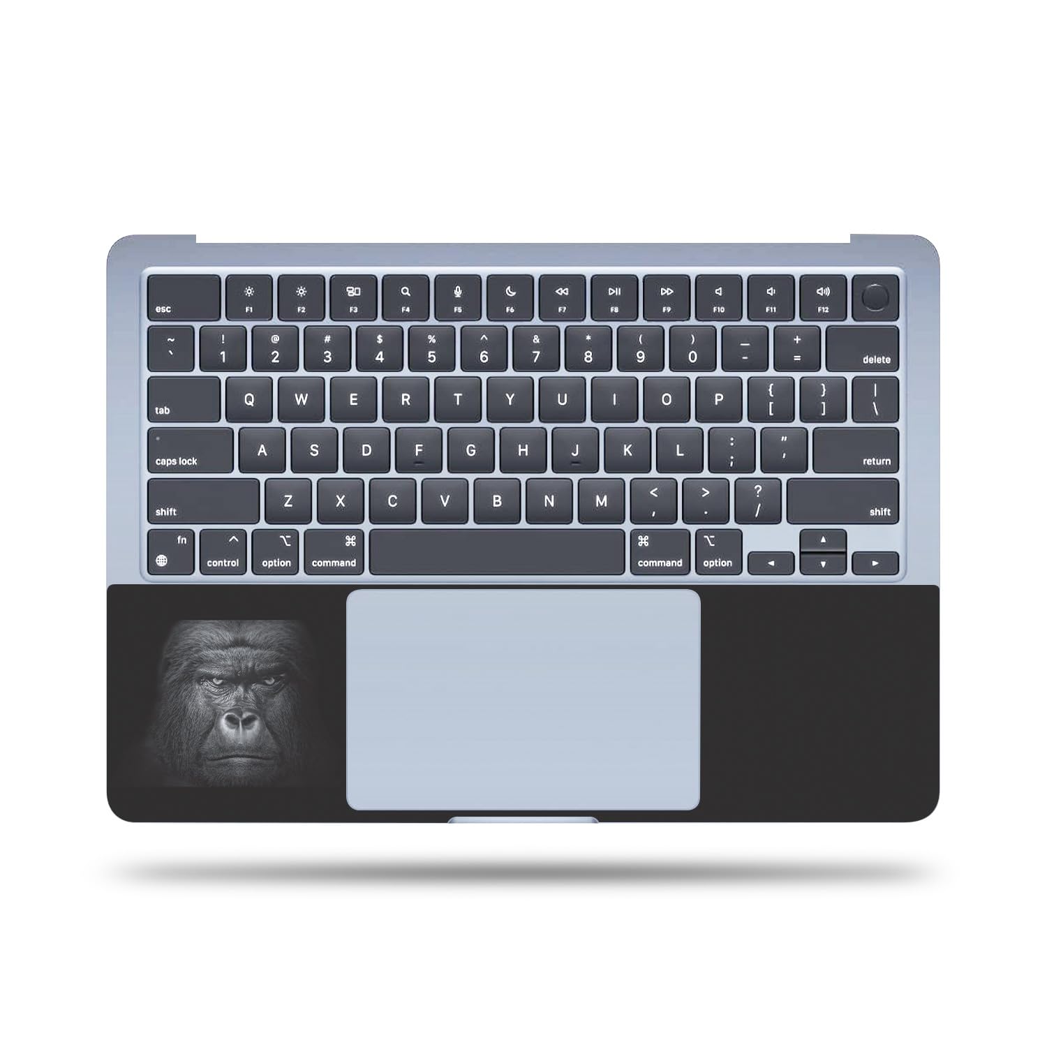 MightySkins Skin Compatible with Apple MacBook Air 15'' M2/M3 (2024) Full Wrap Kit - Mono Gorilla | Protective, Durable, and Unique Vinyl Decal wrap Cover | Easy to Apply | Made in The USA