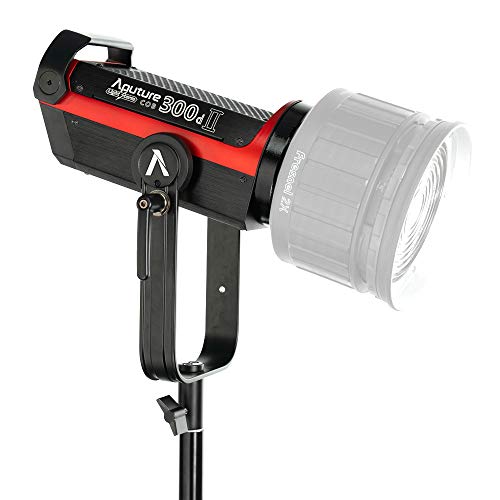 Aputure COB 300D II Led Video Light,Aputure 300d ii LED Photographic Lighting V-Mount CRI97+ TLCI97+ 55000lux@0.5M 5500k Sidus Link App Control 8 Built-in Lighting Effects 2.4G 100m Control