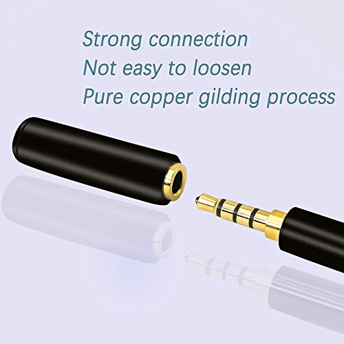 PNGKNYOCN 3.5mm 4 Pole Stereo TRRS Female Socket Repair Headphone 1/8 Solder Type DIY Audio Cable Connector(2-Pack)