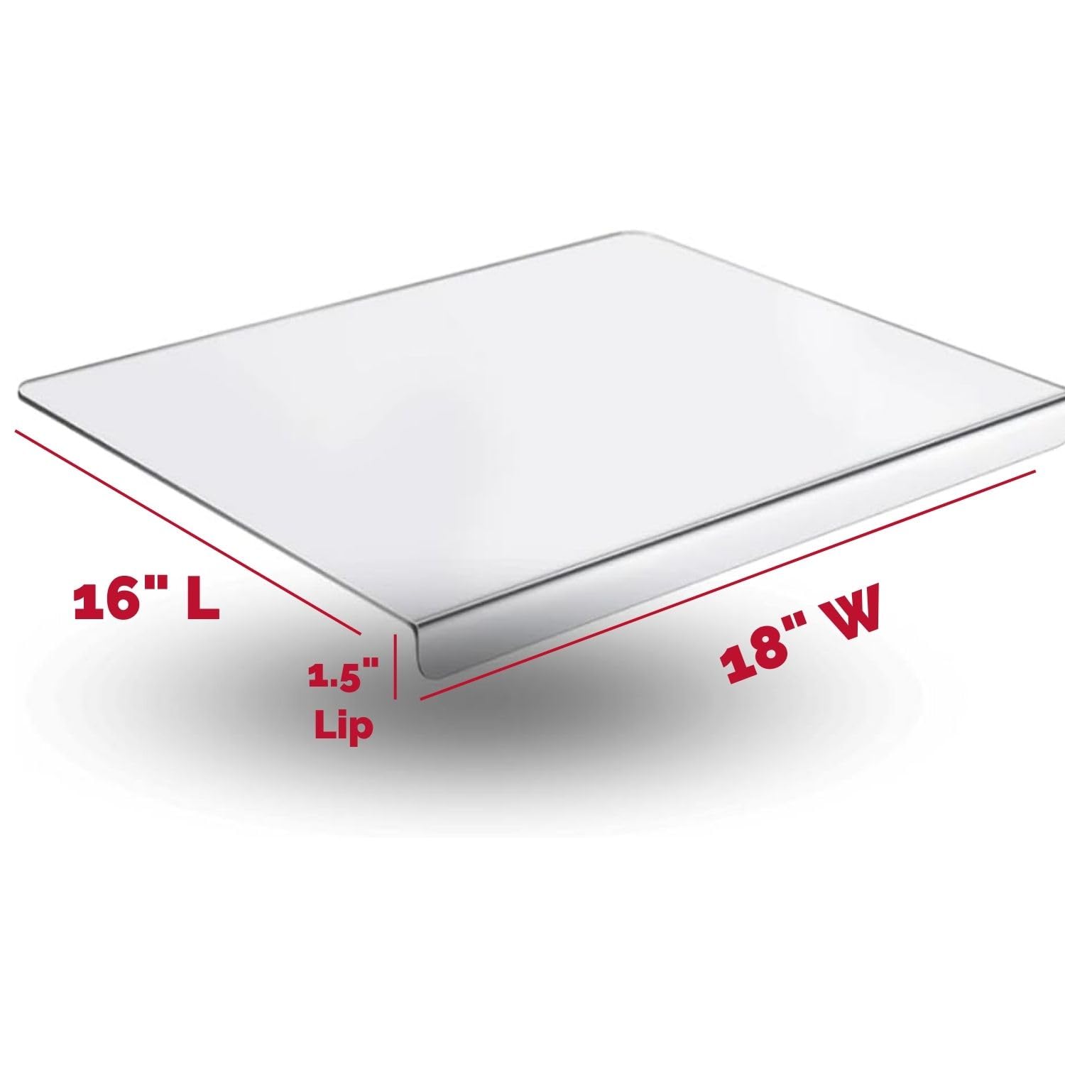 16 X 18" ACRYLIC CUTTING BOARD WITH COUNTER LIP