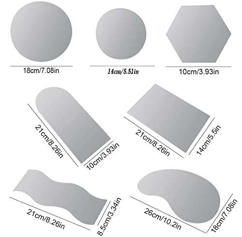GISELA D Acrylic Mirror Reflection Board Geometric Shape Photo Background Props Set Photography Ornaments Reflective Display Sheet (7Pcs)